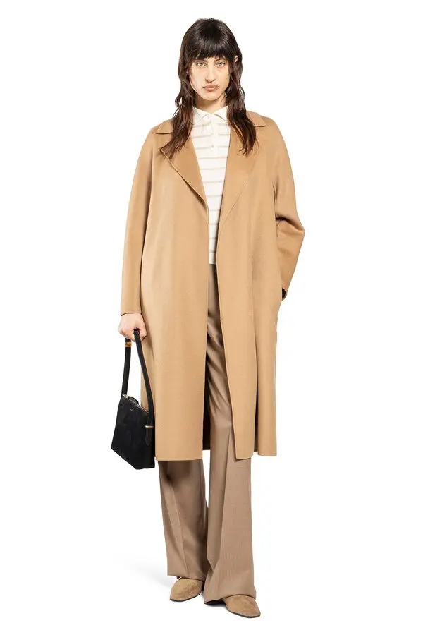 Max Mara Wool Cashmere Silk Wrap Coat