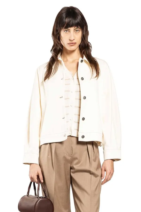 Max Mara Jersey-effect Denim Overshirt