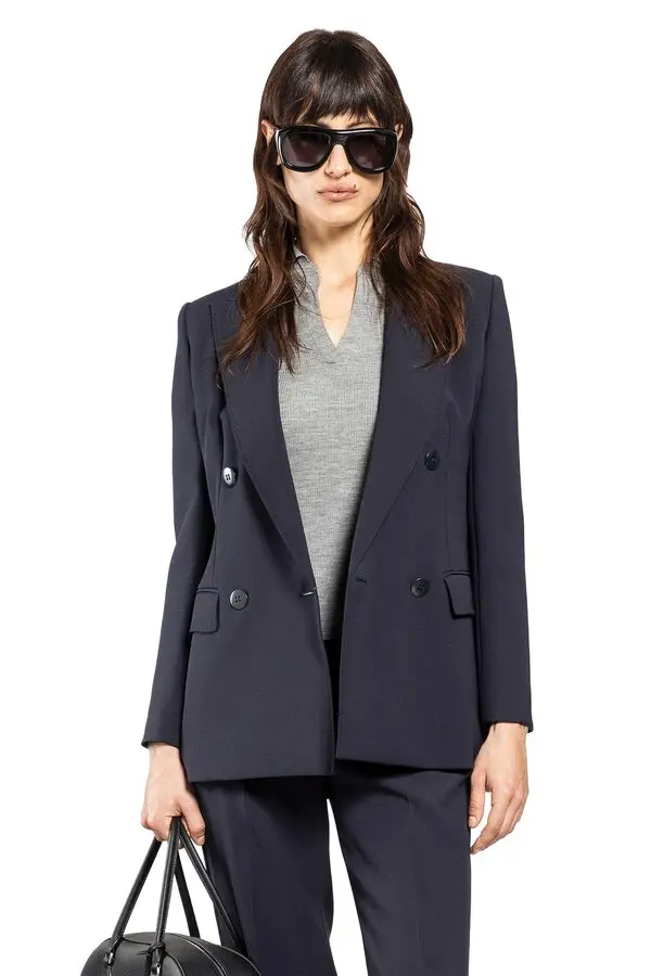 Max Mara Fitted Wool Crepe Blazer