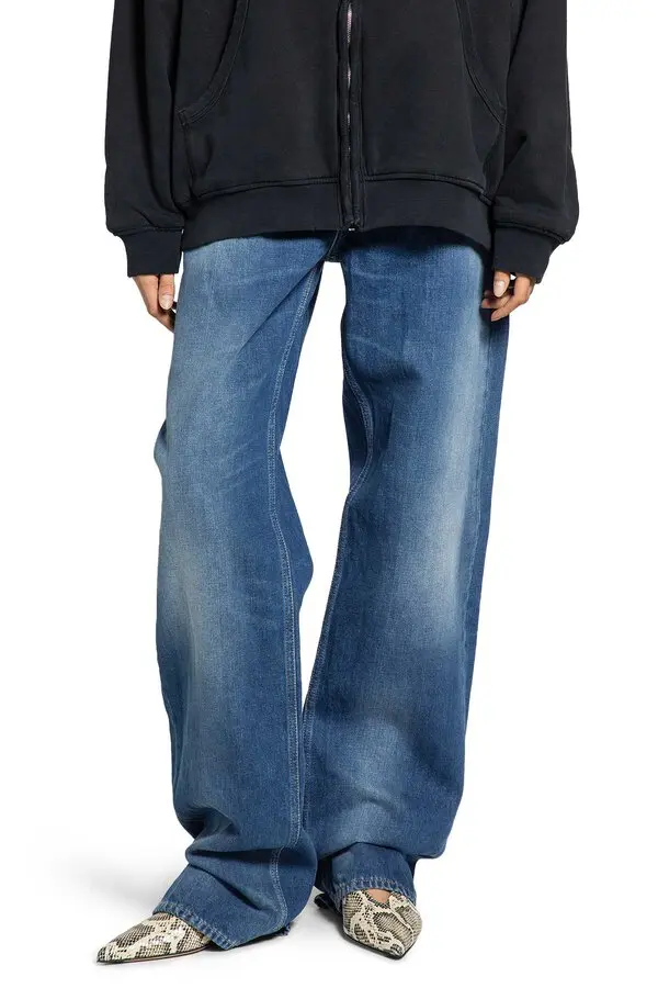 Acne Studios Wide Leg Denim Trousers - Blue