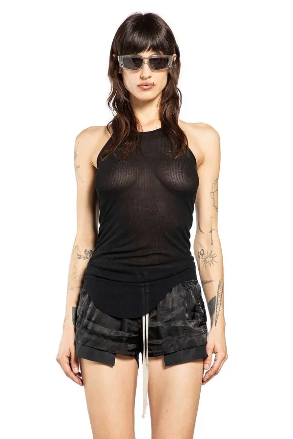 Rick Owens Ribbed Viscose Silk Tank