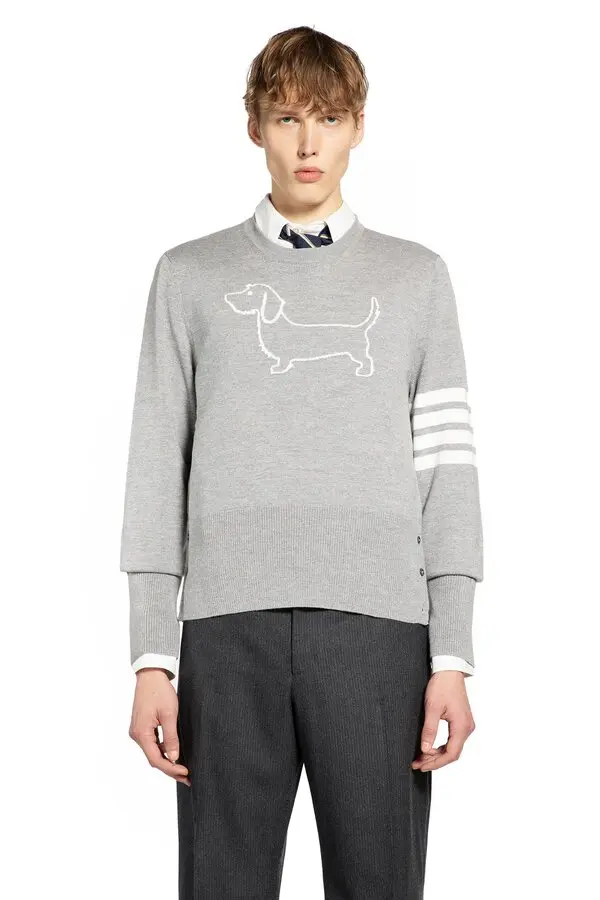 Thom Browne Hector 4-bar Sweater - Grey