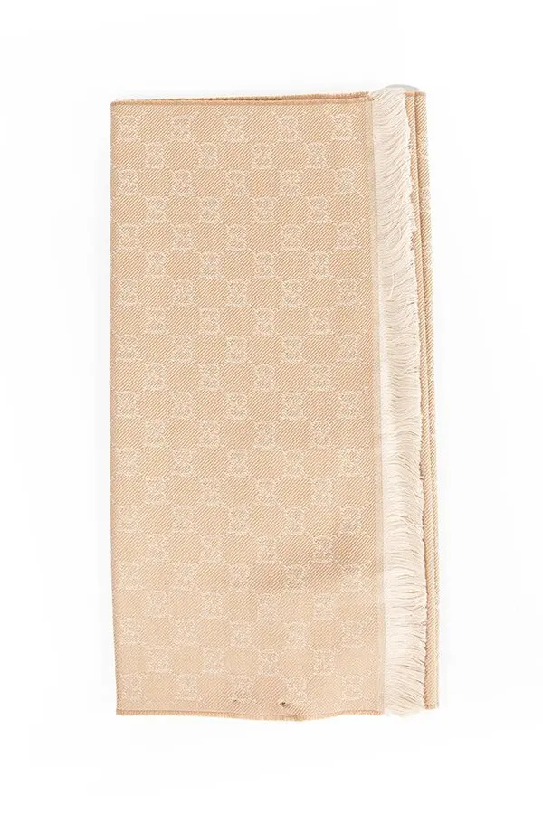Gucci Gg Wool Scarf - Beige