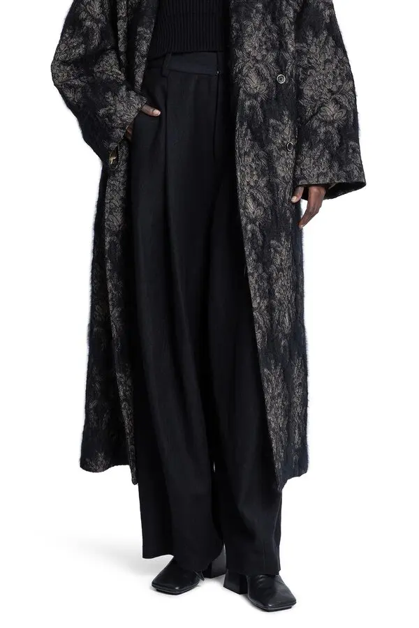 UMA WANG Linen And Wool Tailored Straight-leg Pants