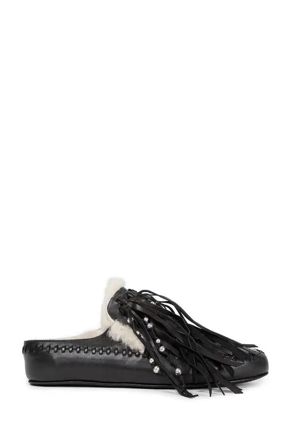 ANN DEMEULEMEESTER Oloi" Leather Fringe Mules