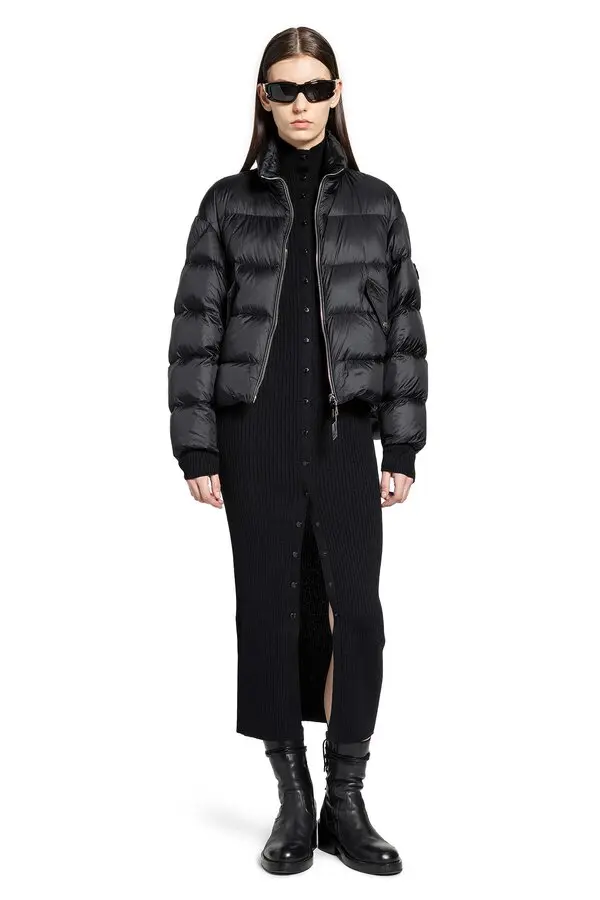 Moncler Ee72 Collaboration Ribbed Wool Turtleneck Maxi Dress