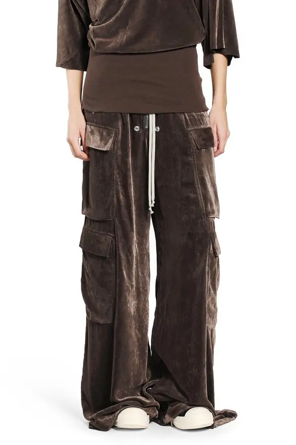 Rick Owens Velvet Cargo Trousers