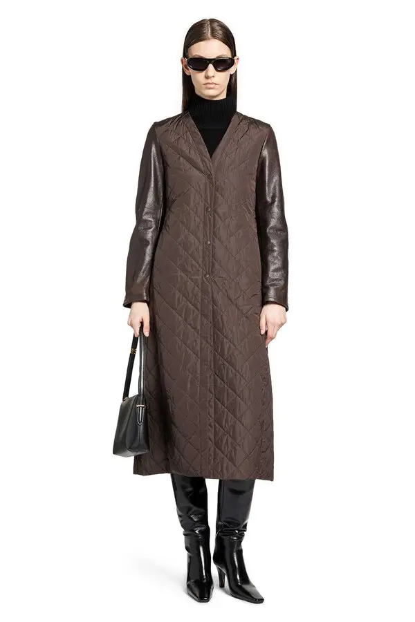 Max Mara Berta Quilted Leather Coat
