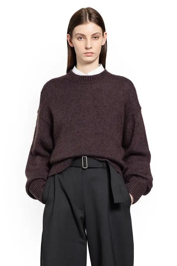Studio Nicholson Wynn Superkid Mohair Wool Knit Sweater - Brown
