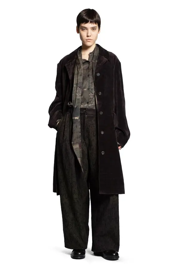 ZIGGY CHEN Spread Collar Long Coat