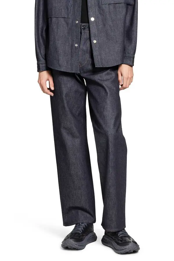 Stone Island Indigo Denim Loose Fit Jeans - Blue
