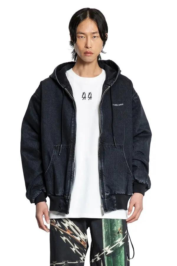 44 LABEL GROUP Padded Zip-up Denim Jacket