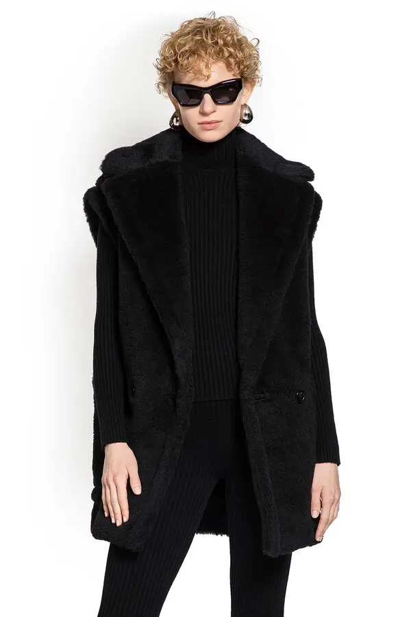 Max Mara Alpaca Wool Double-breasted Waistcoat