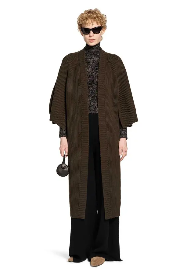 Max Mara Wool Cashmere Long Wrap Cardigan
