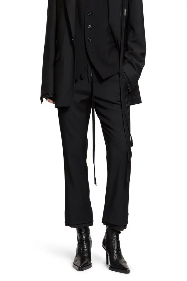 ANN DEMEULEMEESTER Virgin Wool Cigarette Trousers