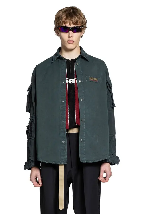 Martine Rose Cotton Denim Utility Overshirt