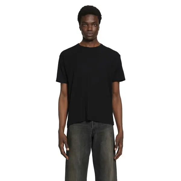 SSSTEIN Rib Wool Jersey T-shirt - Black