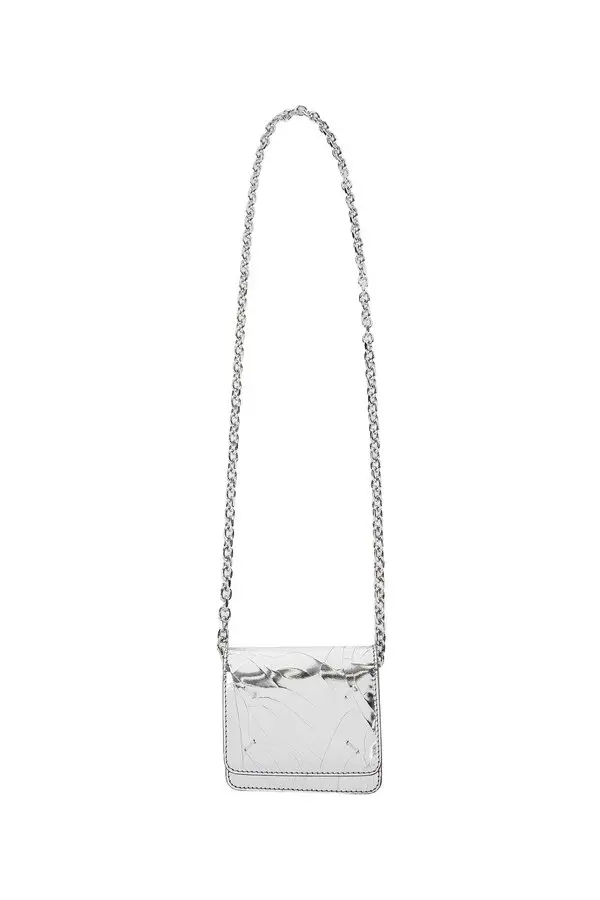MAISON MARGIELA Broken Mirror Small Wallet On Chain - Silver