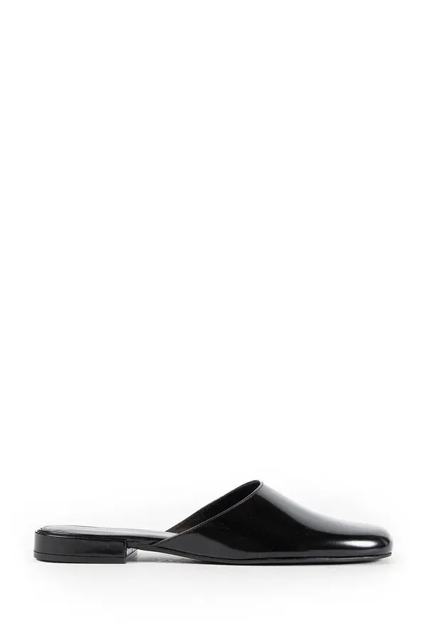 THE ROW Penelope Patent Leather Square Toe Mules