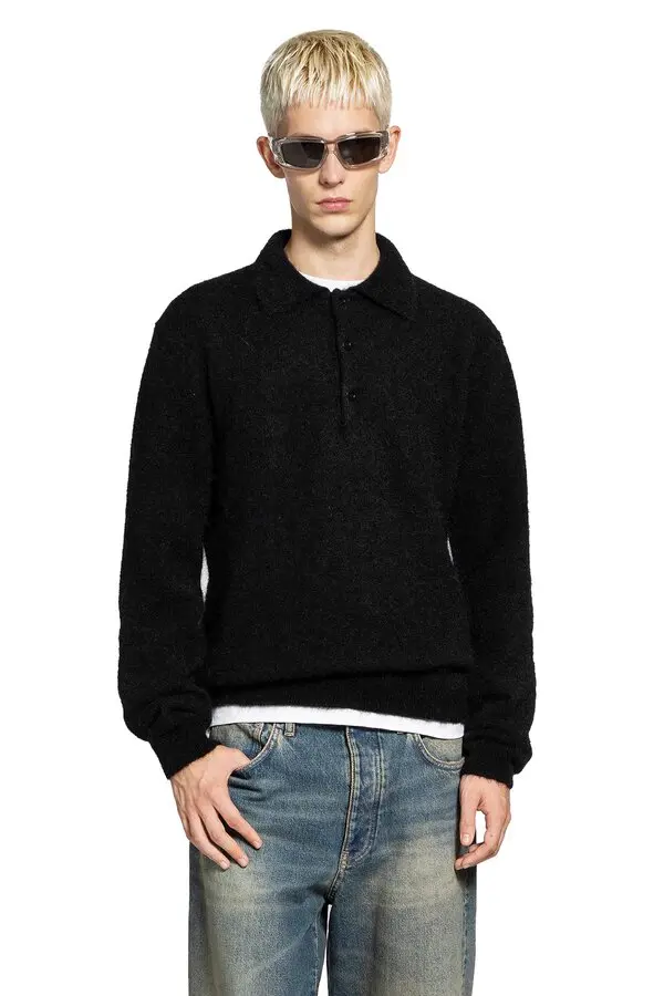 SUNFLOWER Mohair Alpaca Blend Polo Sweater