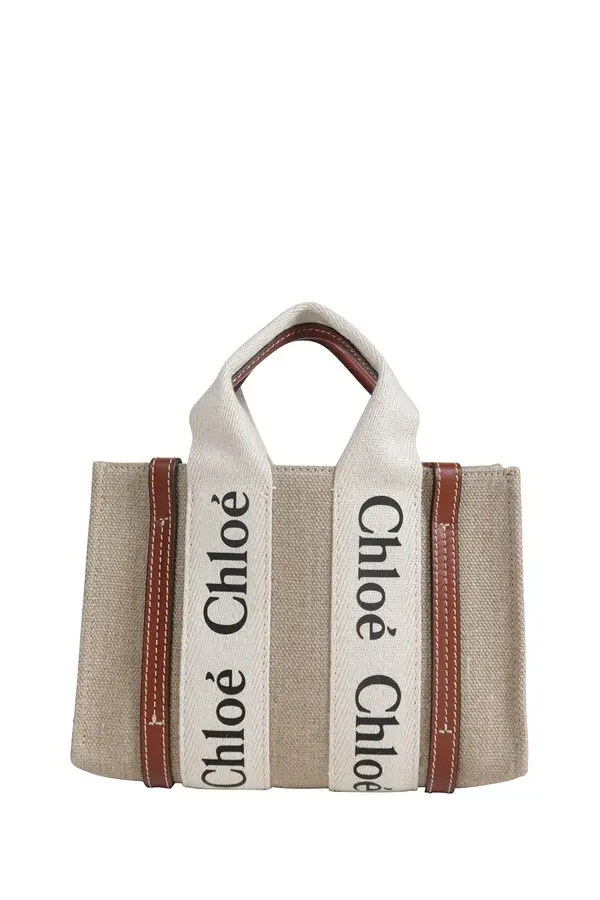 Chloé Mini Woody Tote Bag - Beige