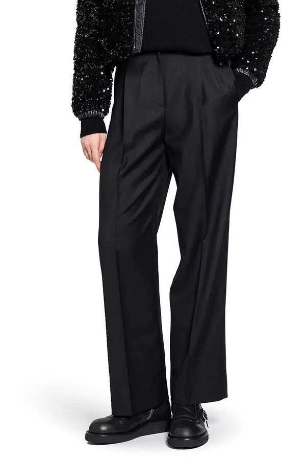 Moncler Wool Gabardine Tailored Pants