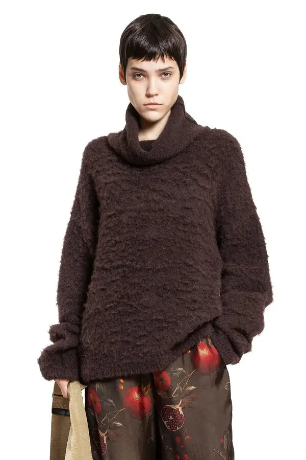 UMA WANG High-neck Alpaca Wool Knit