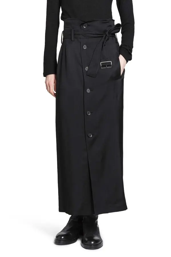 Yohji Yamamoto High Waist Maxi Skirt