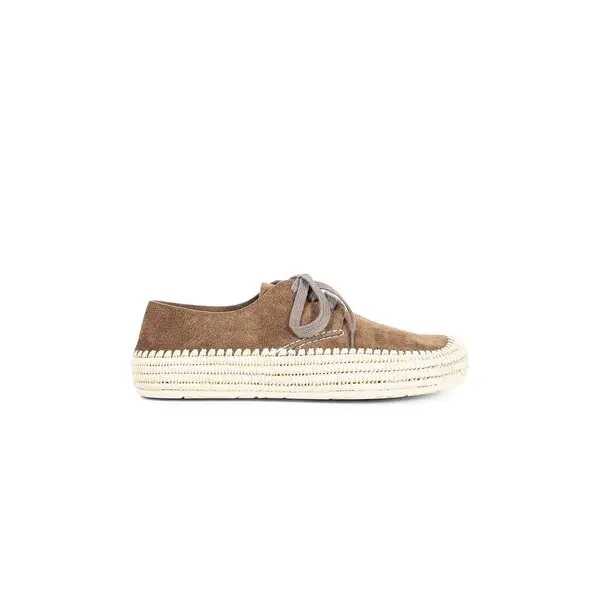 Loewe Rio Lace-up Flats In Suede