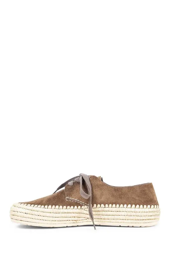 Loewe Rio Lace-up Flats In Suede