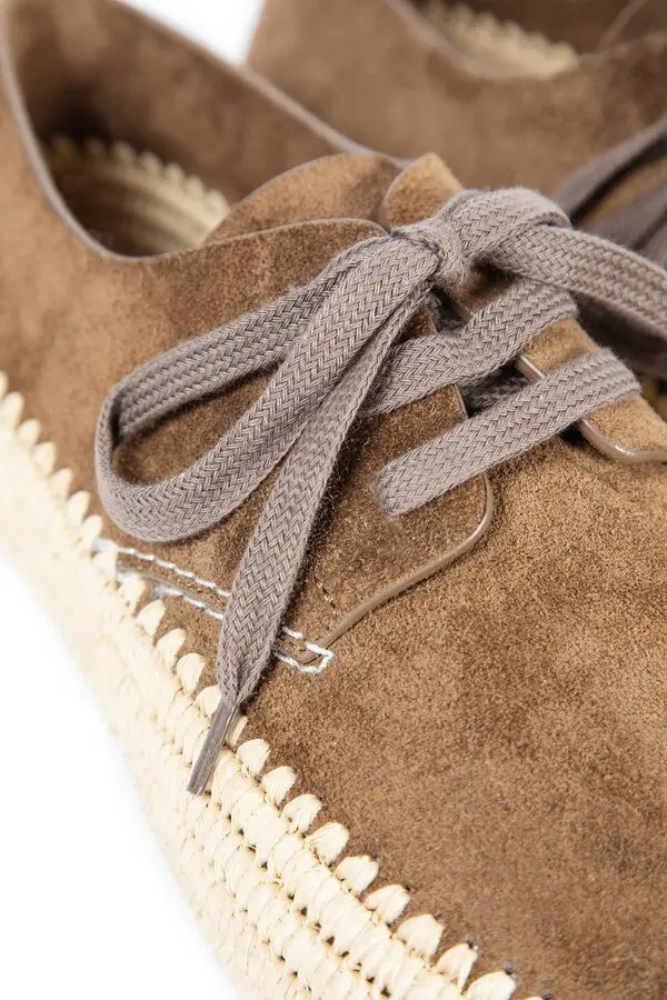 Loewe Rio Lace-up Flats In Suede