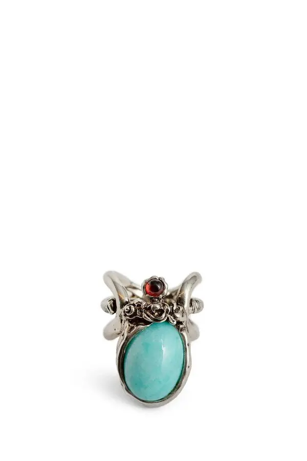 ANGOSTURA Arania Ring With Turquoise And Garnet - Silver