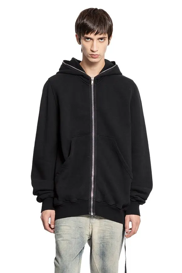 Rick Owens Oversized Zip-up Hoodie - Black