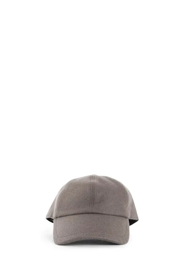 Destin Diagonal Wool Cashmere Canvas Cap - Brown