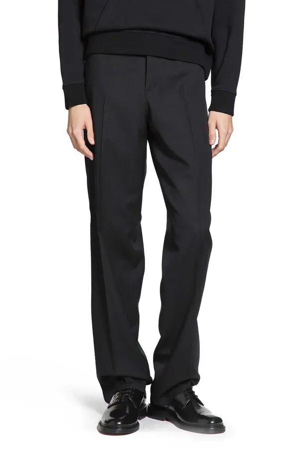 Fendi Tailored Virgin Wool Trousers - Black