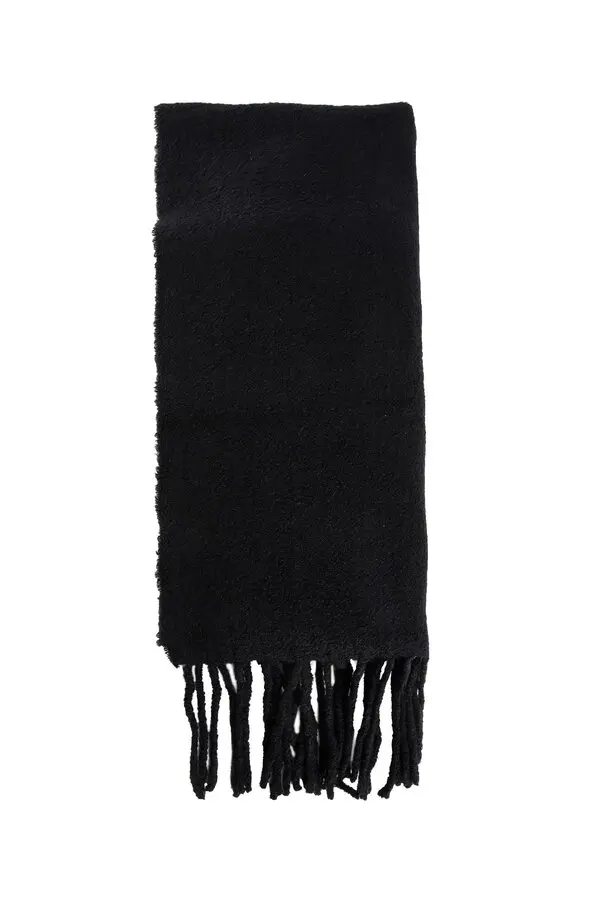 Destin Wool Cashmere Felt Scarf - Black