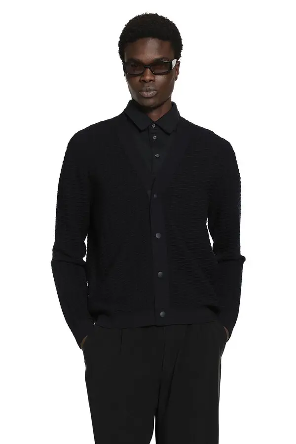 Giorgio Armani Virgin Wool Blend Cardigan
