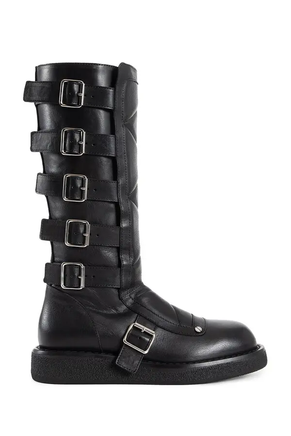 ANN DEMEULEMEESTER Ditte Buckled Calfskin Boots