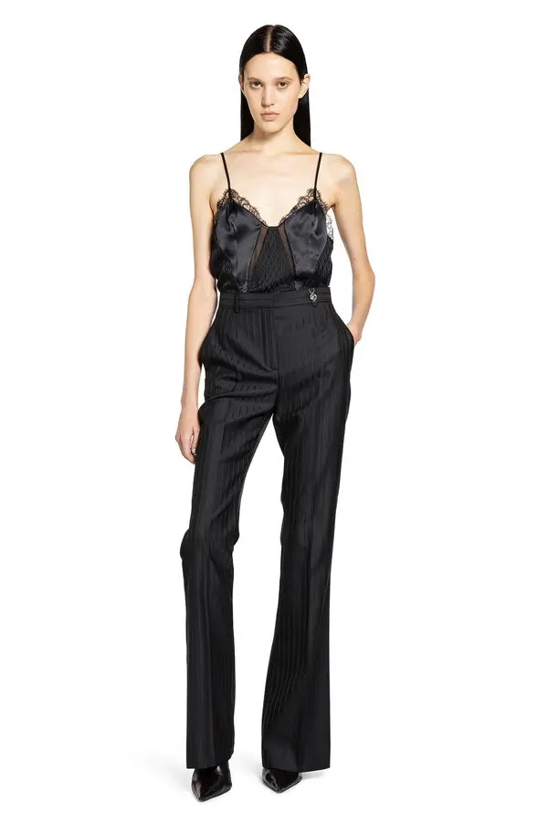 Versace V All Over Jacquard Silk Bodysuit