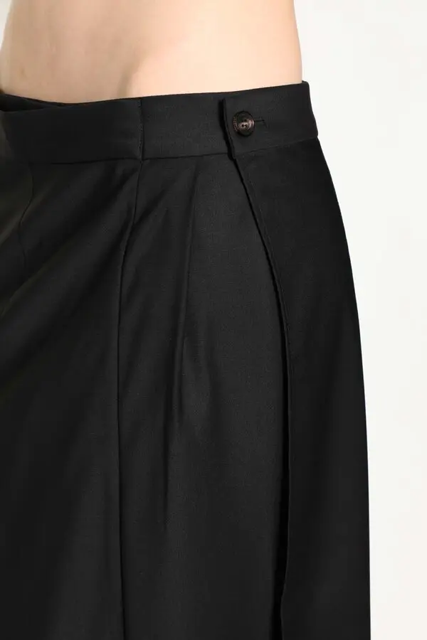 LITKOVSKA Wool Blend Pants With Skirt Overlay