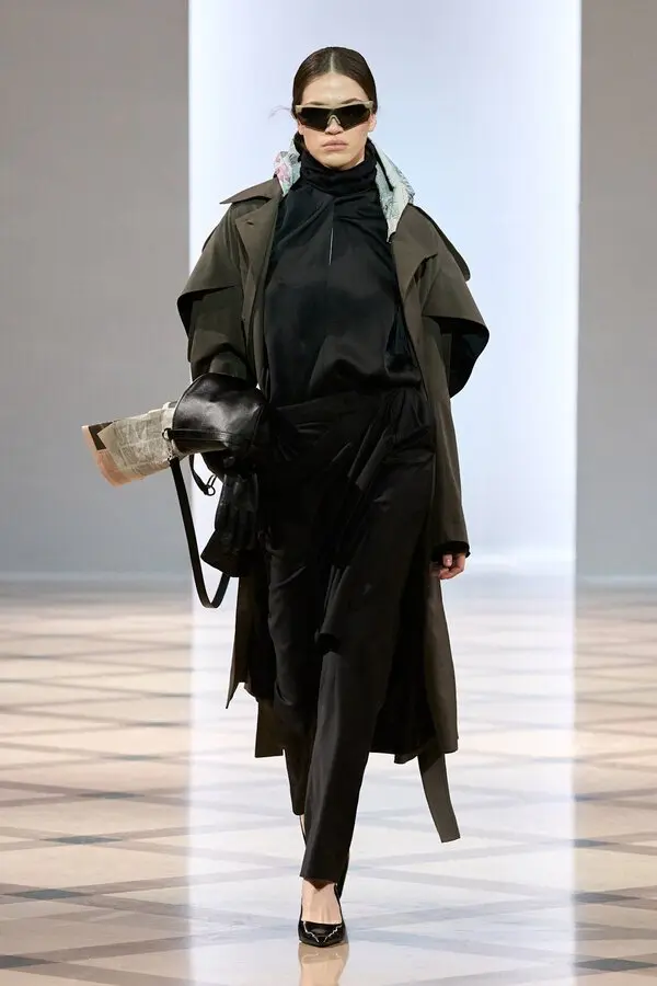 LITKOVSKA Wool Blend Pants With Skirt Overlay