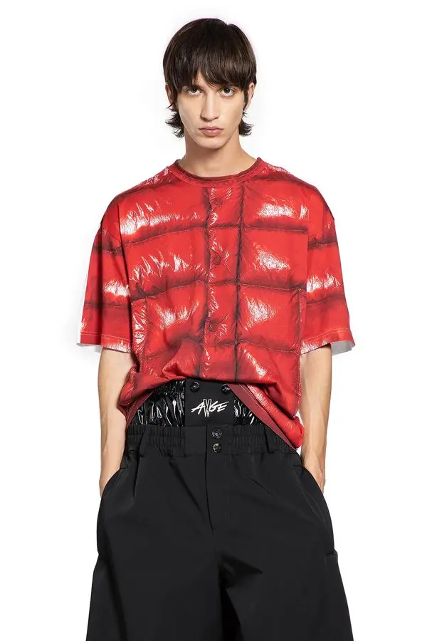 Moncler Asap Rocky Collaboration Cotton T-shirt - Red