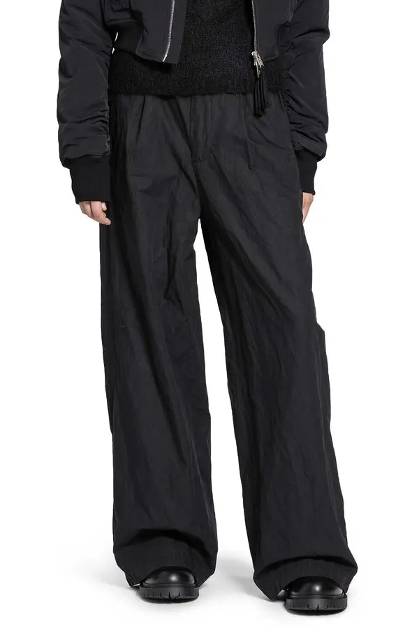 THOM KROM Cotton Lurex Pleated Wide-leg Pants
