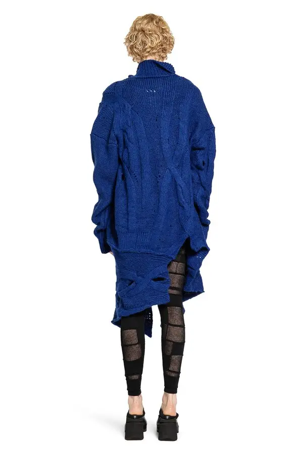 HALOS Sapphire Alpaca Wool Cable Knit Coat