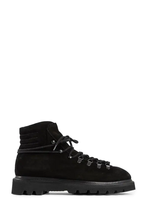 Premiata Washed Nubuck Leather Lace-up Combat Boots