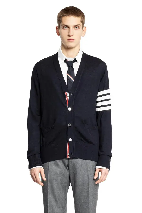 Thom Browne Merino Wool 4-bar Cardigan