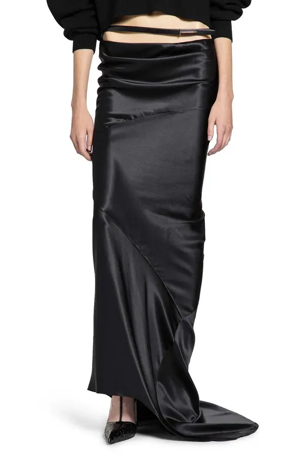 TOM FORD Silk Satin Bias Cut Maxi Skirt