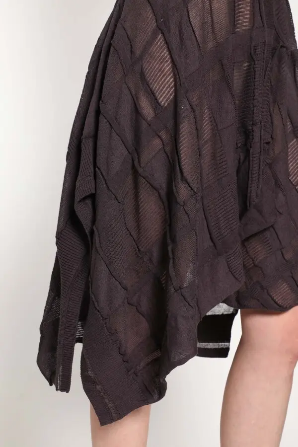 HALOS Checked Sheer Cotton Cashmere Dress