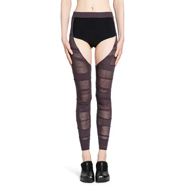 HALOS Checked Footless Tights - Purple