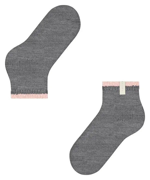 Falke Cosy Plush Ankle Socks With Wool And Alpaca Blend - Grey